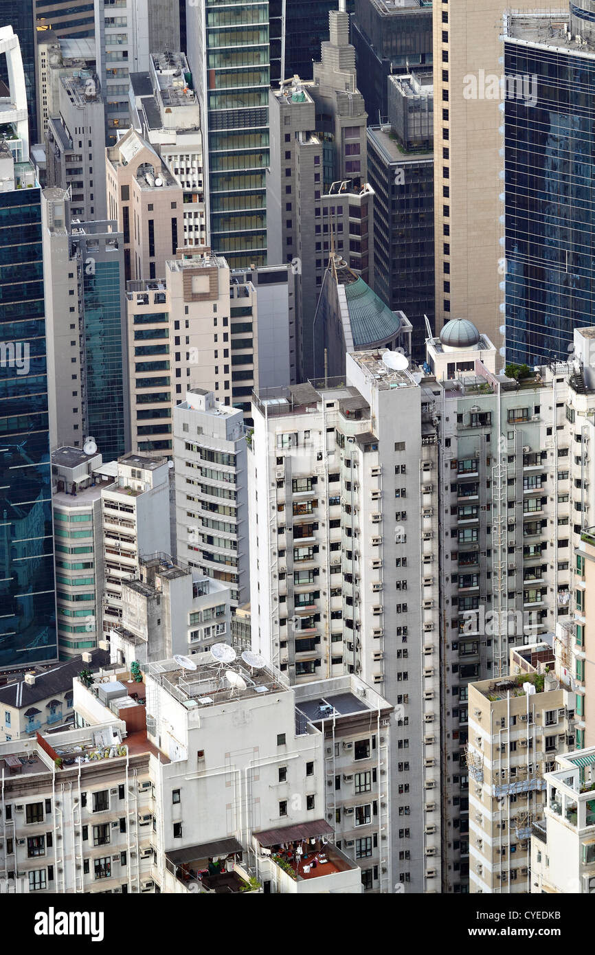 crowded building in Hong Kong Stock Photo - Alamy