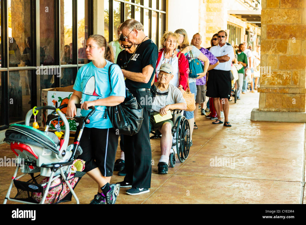 US early voting polling stations close today. Queues at the supermarket ...