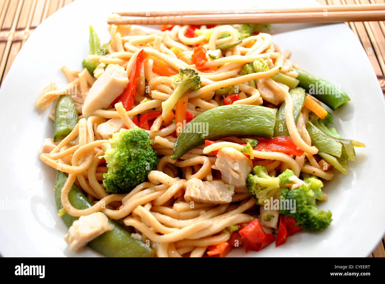 Chinese Take-Out; Chcicken Lo Mein Stock Photo - Alamy