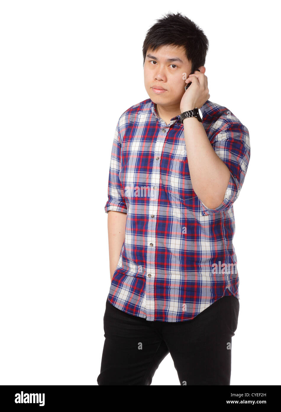 man talk on phone Stock Photo - Alamy