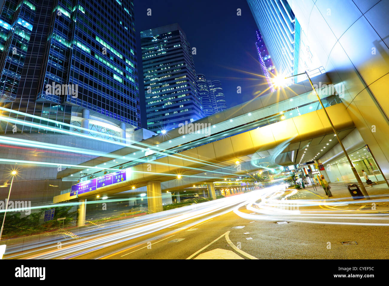 modern city at night Stock Photo - Alamy