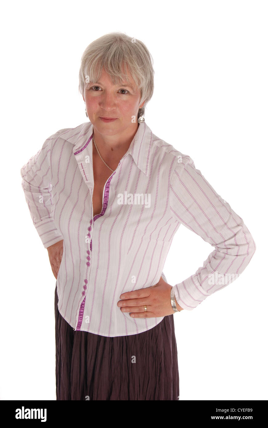 Stern older woman hi-res stock photography and images - Alamy