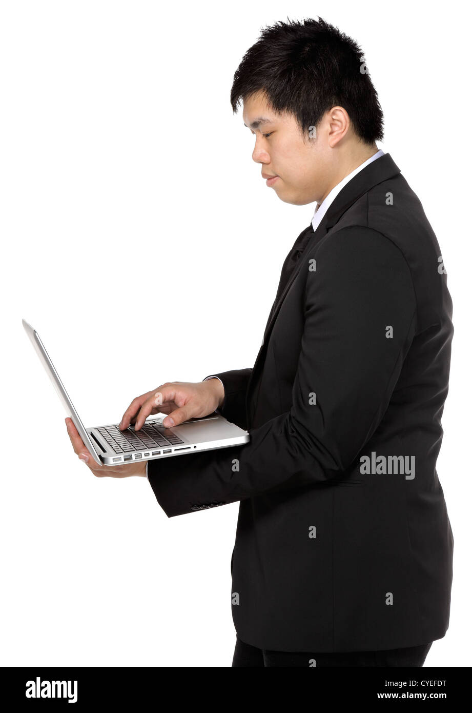 Business Man use computer Stock Photo - Alamy