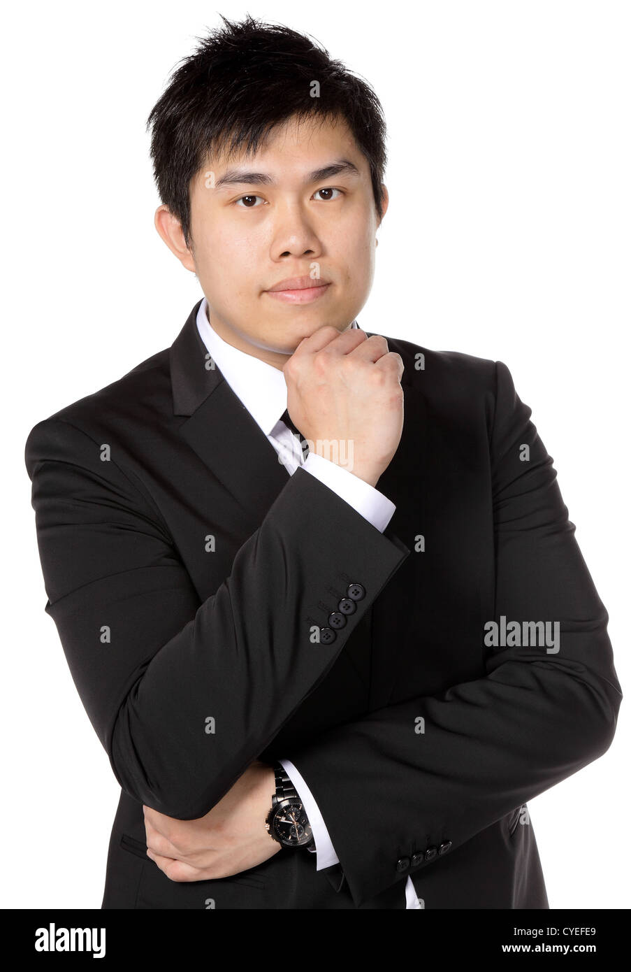 young asian business man thinking Stock Photo - Alamy