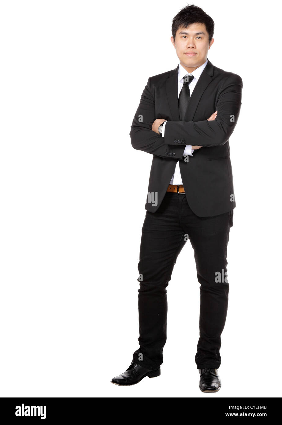 Asian business man stand look Cut Out Stock Images & Pictures - Alamy
