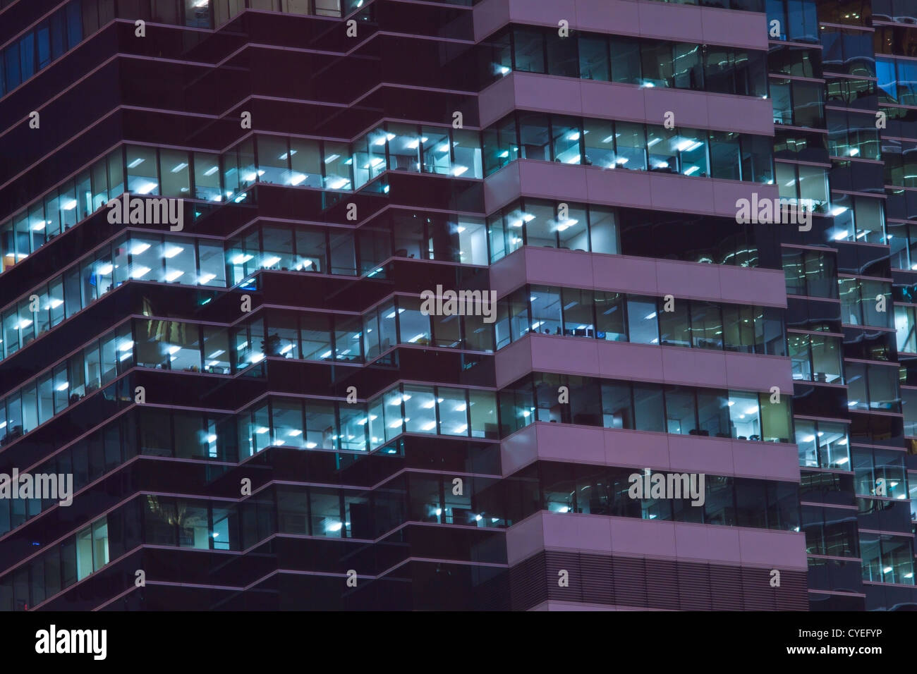 Office windows at night Stock Photo - Alamy