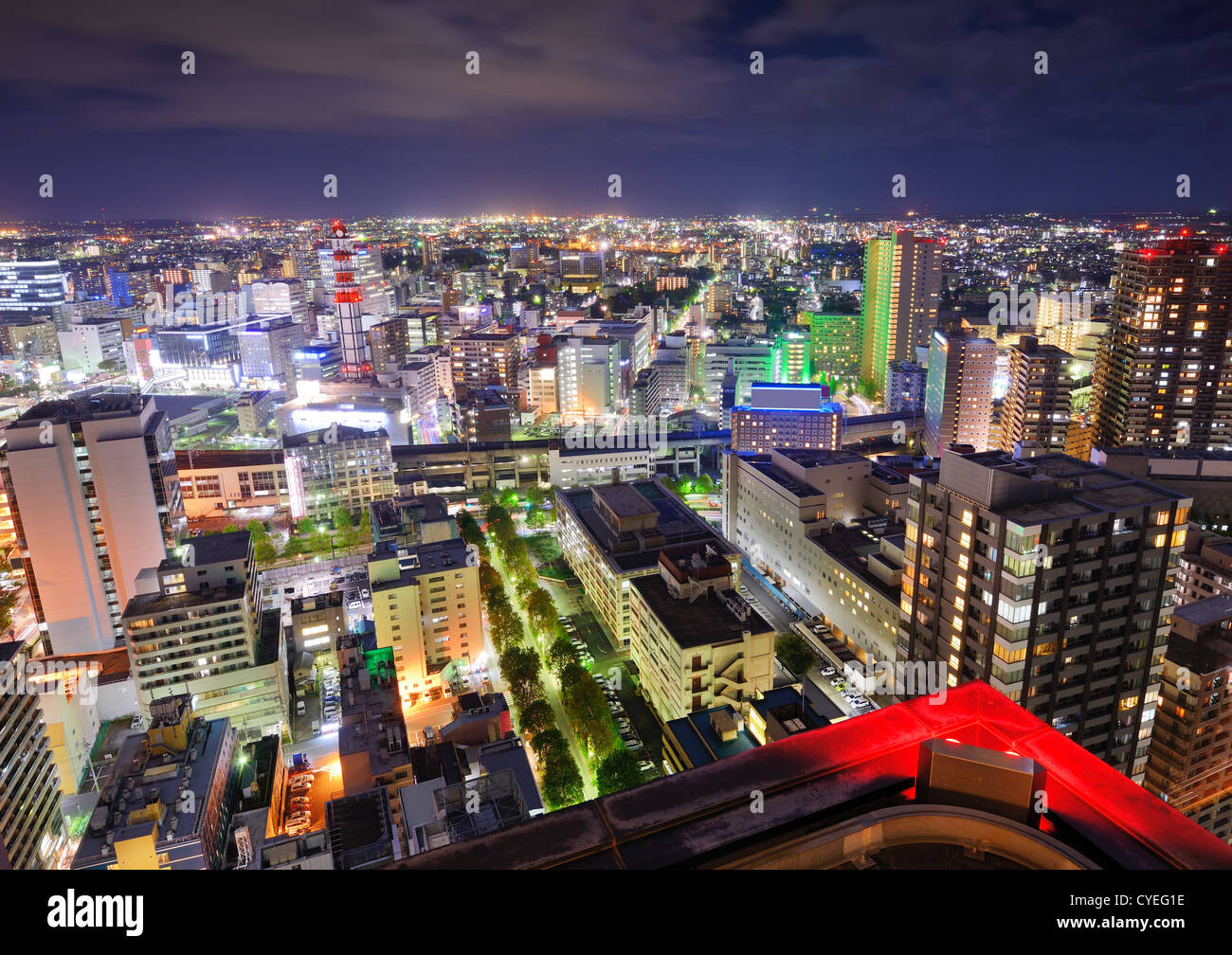 Cityscape of Sendai, Japan Stock Photo - Alamy