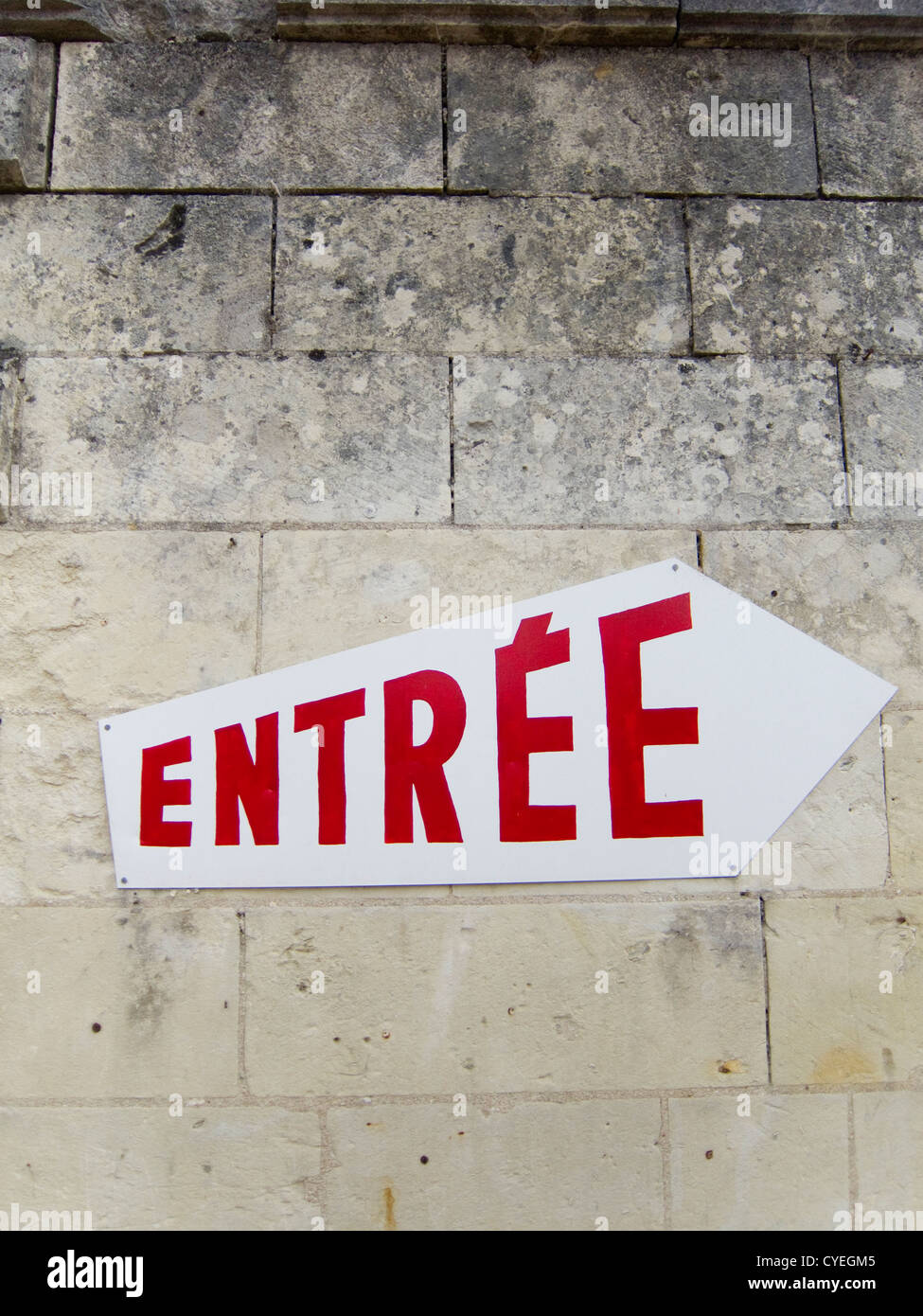 A entrance sign to a Chateau, Brittany France Stock Photo - Alamy