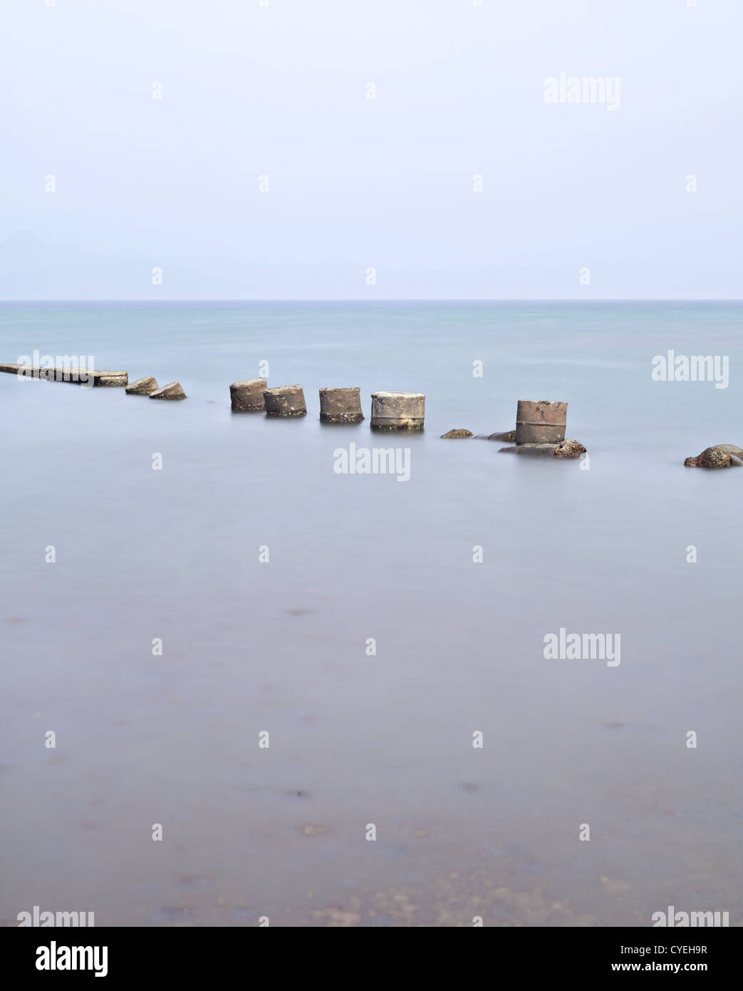 Broken bridge on river hi-res stock photography and images - Alamy