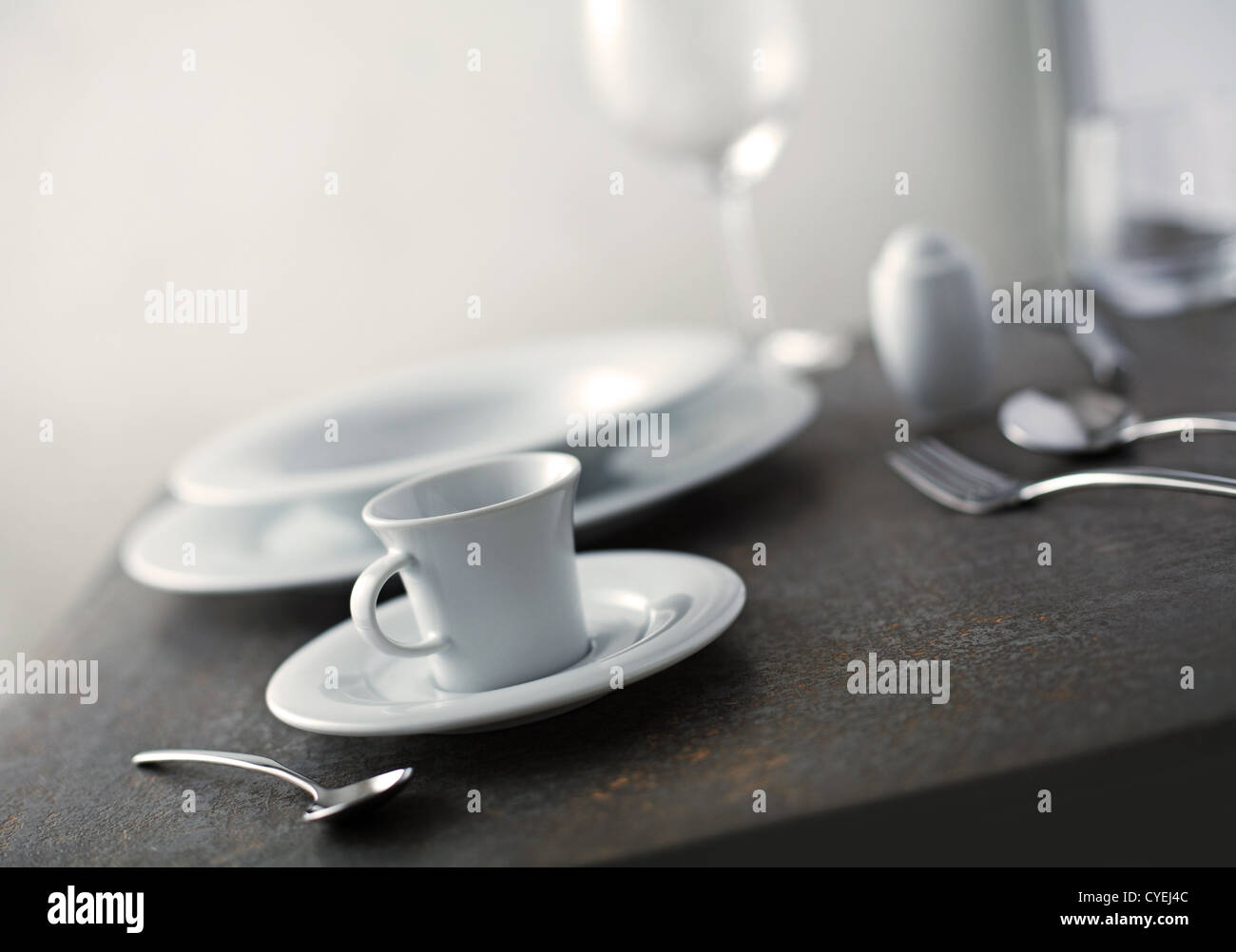 Elegant close up of a restaurant table,soft focus Stock Photo - Alamy