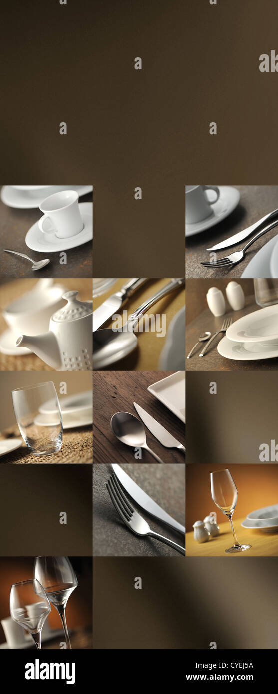 menu cover restaurant bar, collage Stock Photo - Alamy