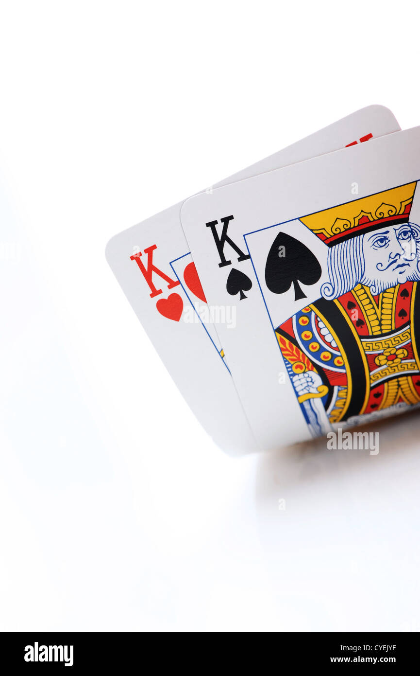 winning texas holdem hand, kings Stock Photo - Alamy