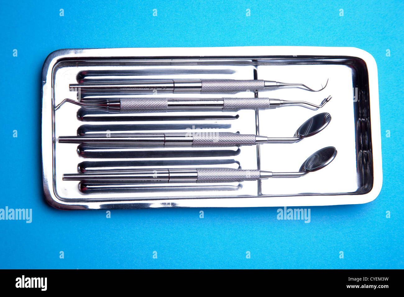 Dental Instruments - plate Stock Photo - Alamy
