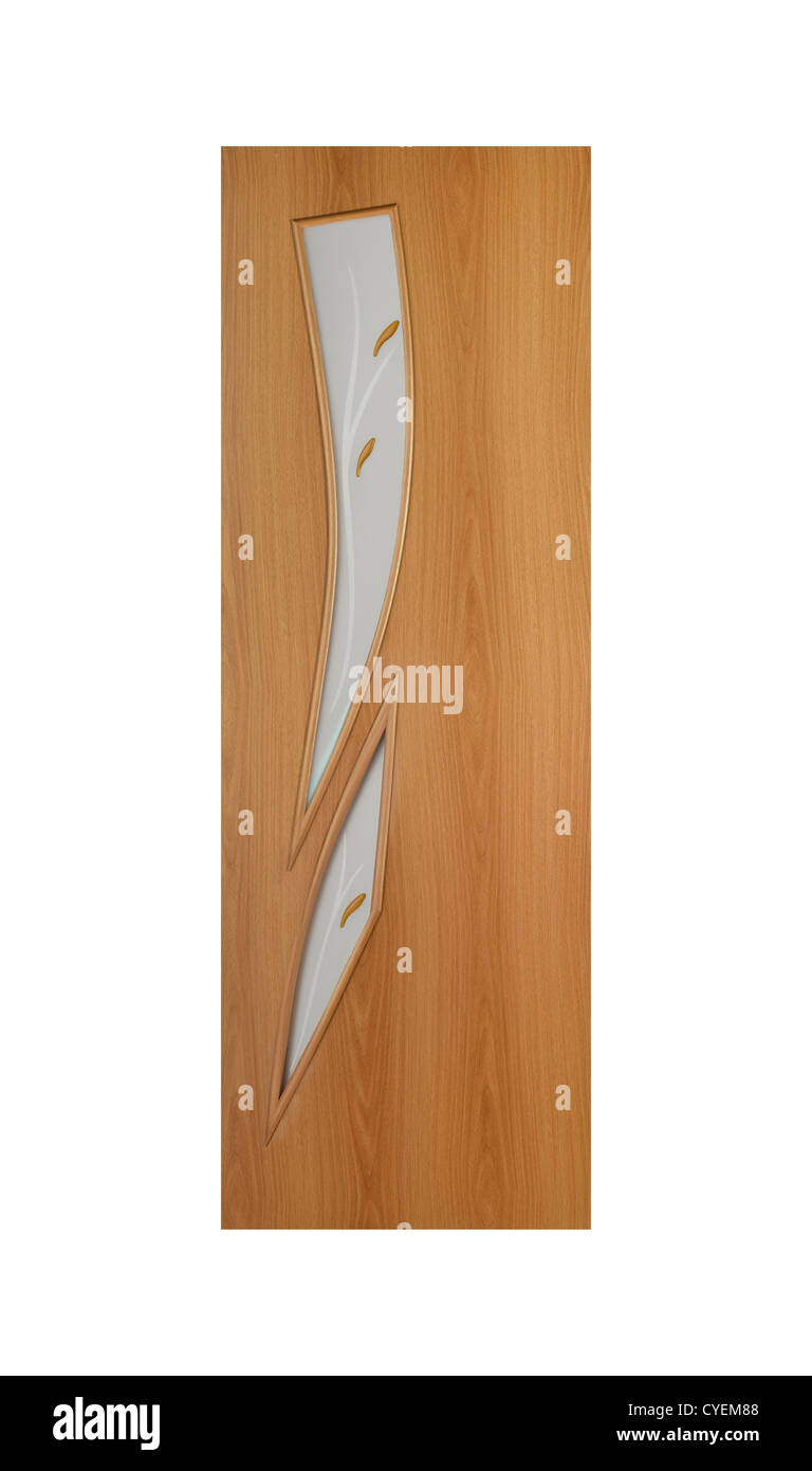 Common house interior door isolated on white background Stock Photo - Alamy