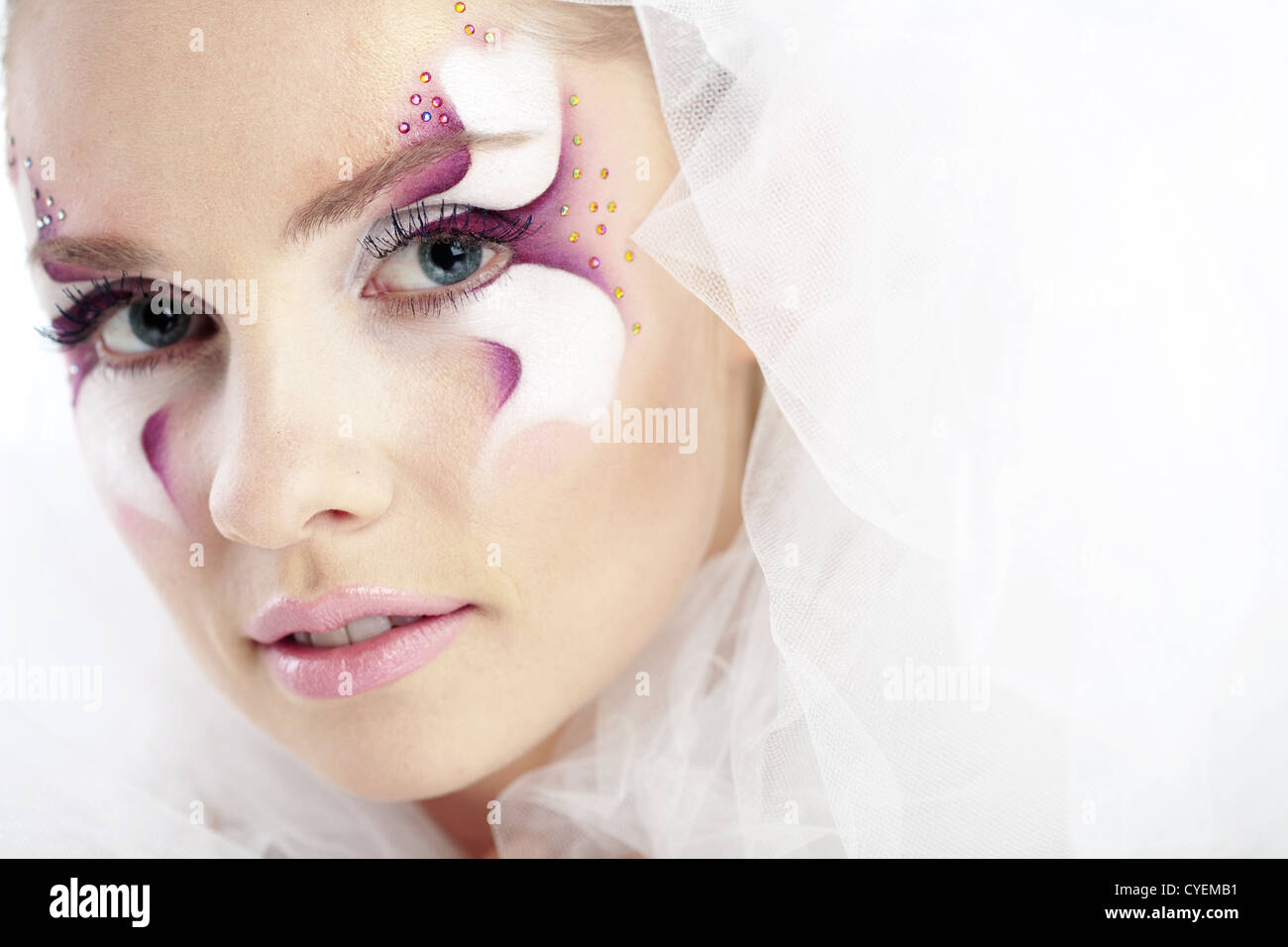 Beautiful fantasy eye face-art close-up Stock Photo - Alamy