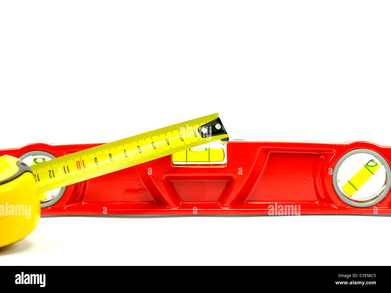 centimeter tape measure on white background Stock Photo - Alamy