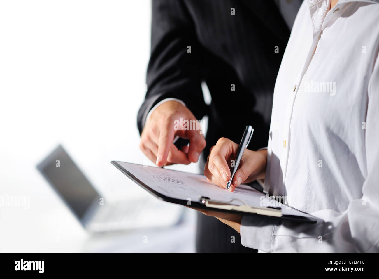 Office workers working together Stock Photo - Alamy