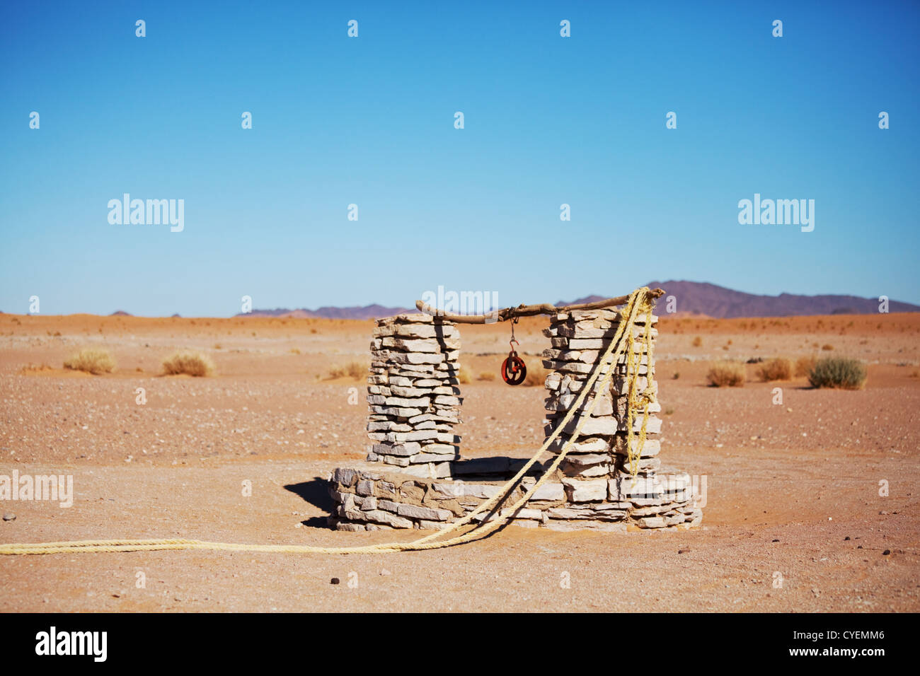 alone well in Sahara desert,Morocco Stock Photo - Alamy