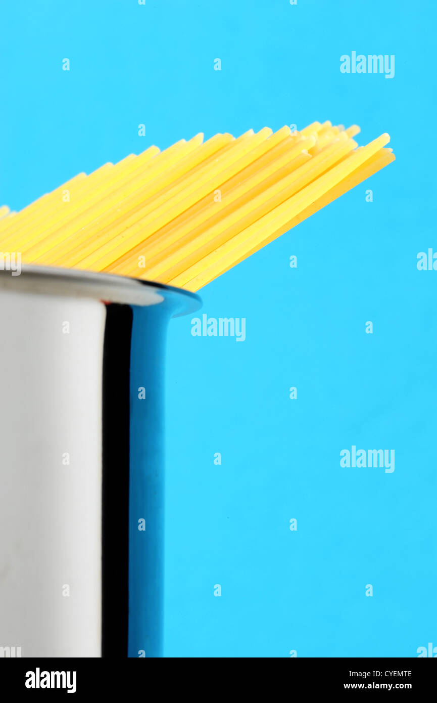 uncooked spaghetti noodles . Italian pasta Stock Photo - Alamy