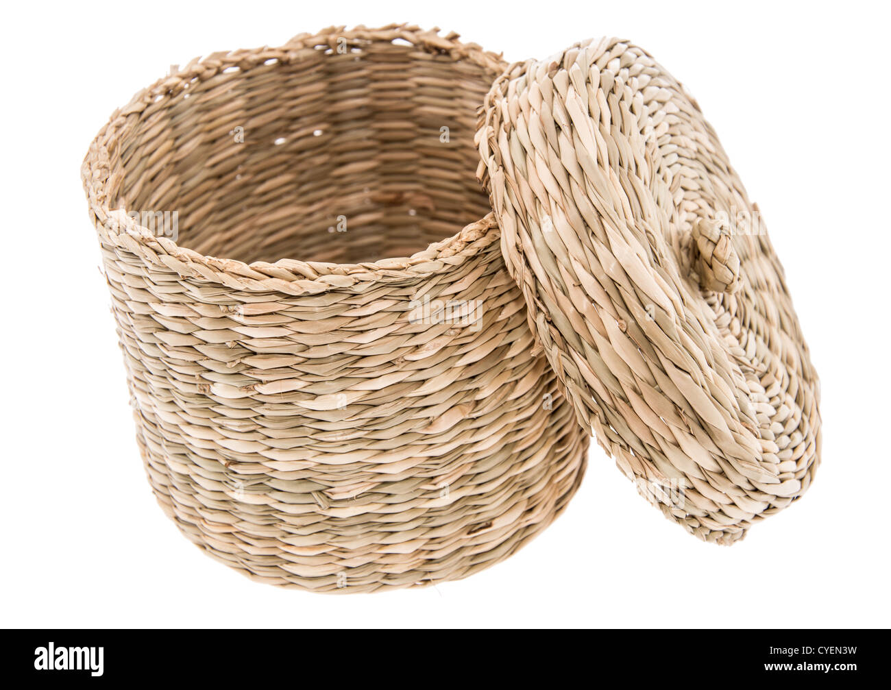 Small Basket isolated on white Stock Photo - Alamy