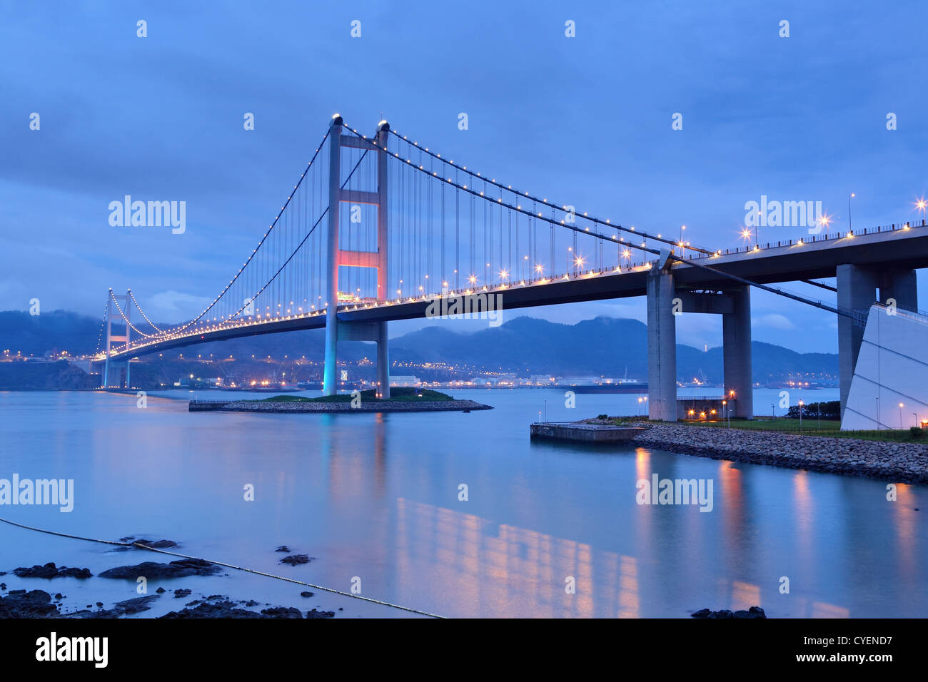 Tsing Ma Bridge in Hong Kong Stock Photo - Alamy