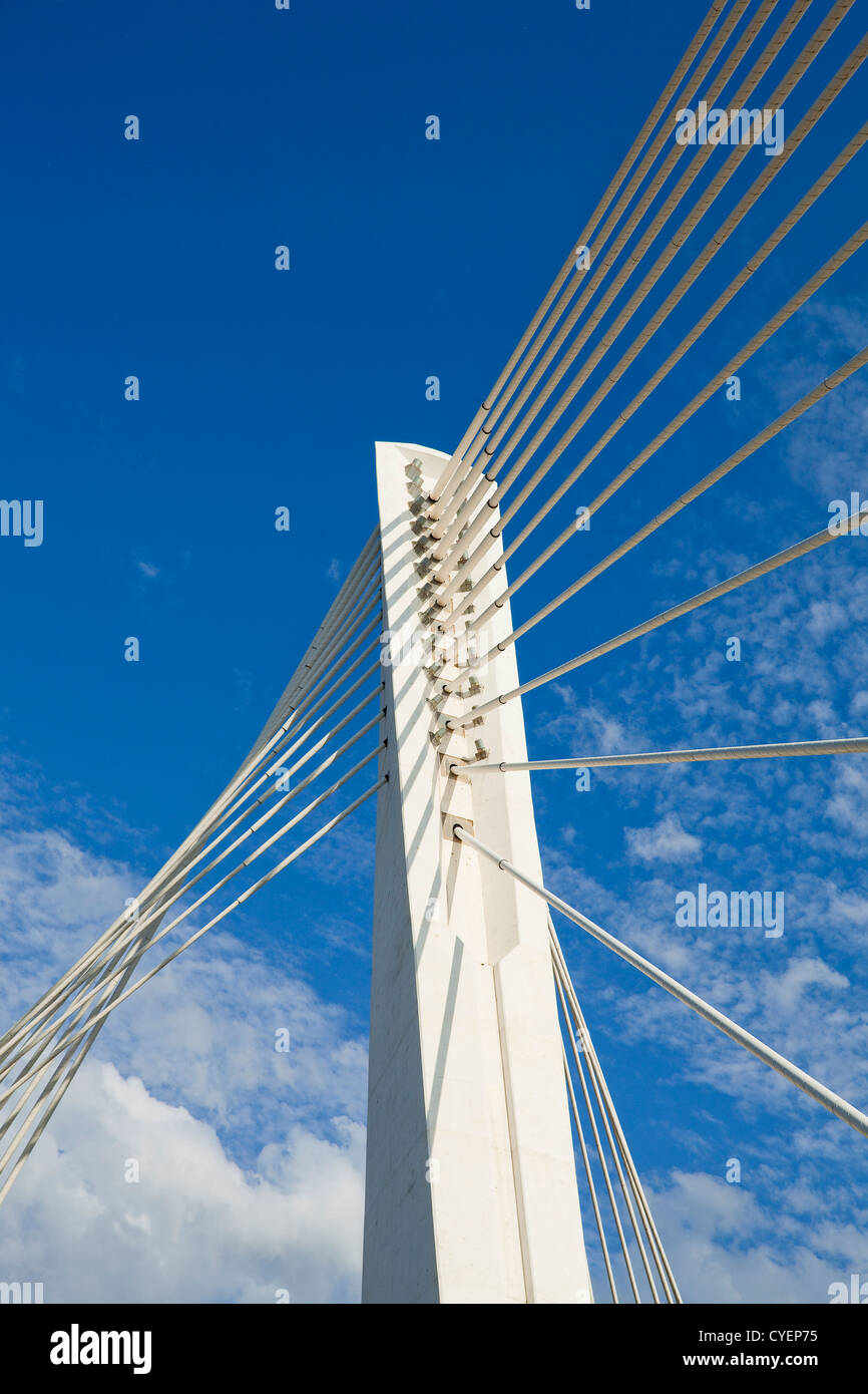 Abstract detail of Millennium bridge, Modern arhitectural construction ...