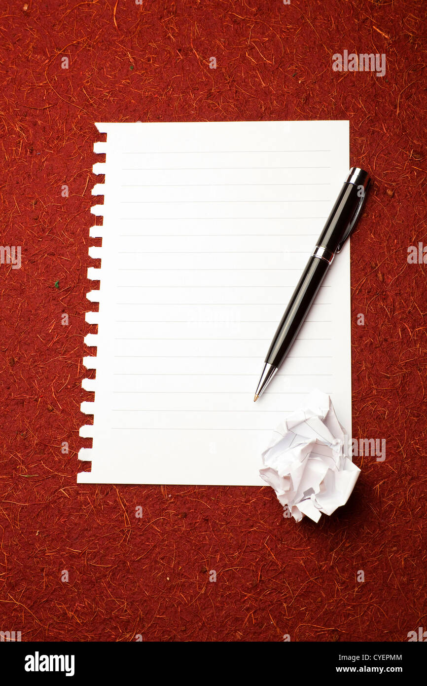 Clear paper ready for writing hi-res stock photography and images - Alamy