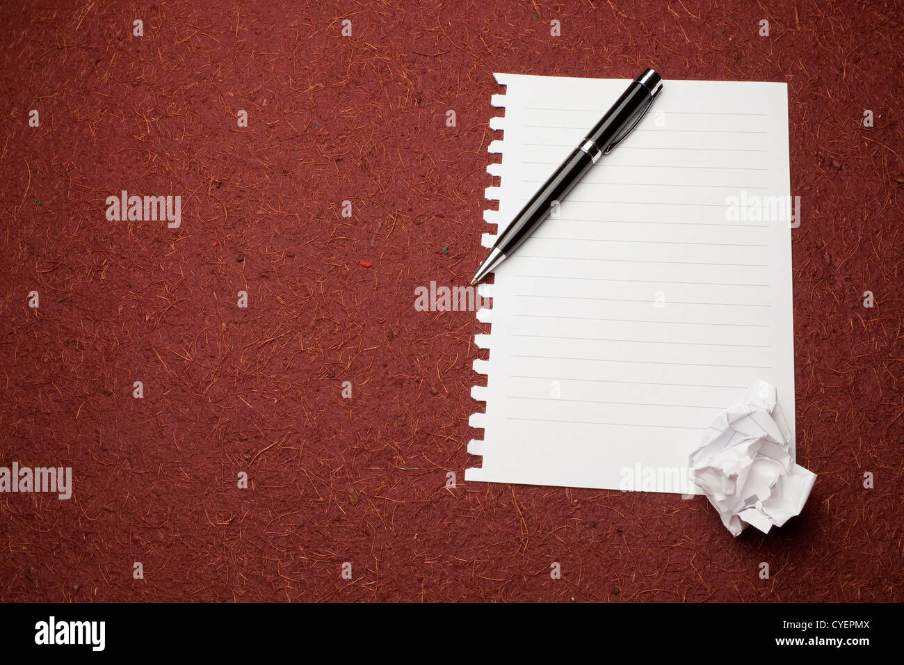 White paper ready for writing Stock Photo - Alamy