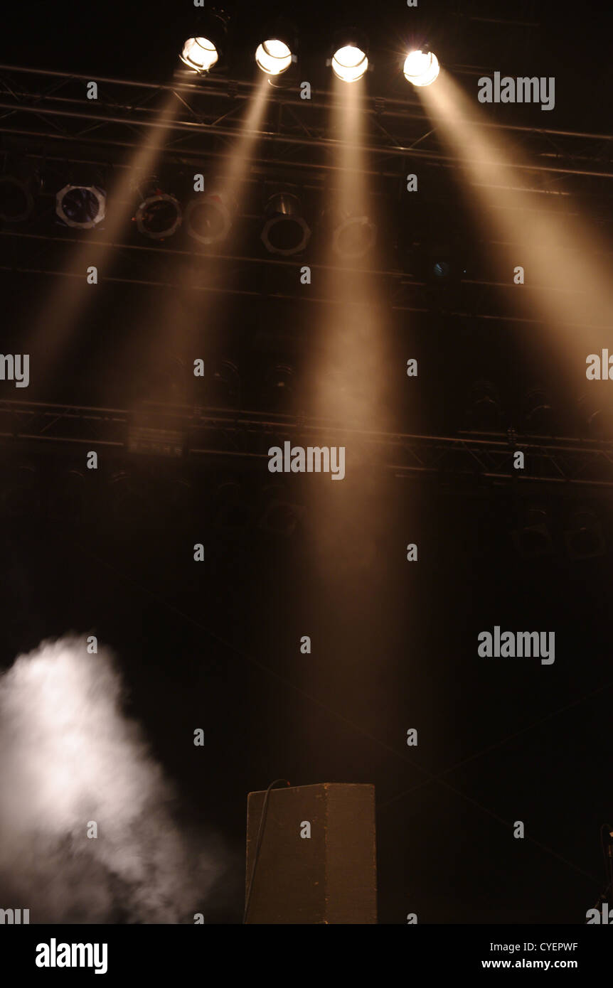 Disco lights at a big pop concert Stock Photo - Alamy