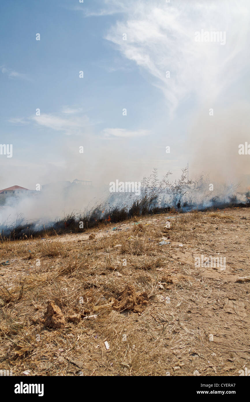 View over the renowned Dump Site Stung Meanchey in Phnom Penh, Cambodia ...