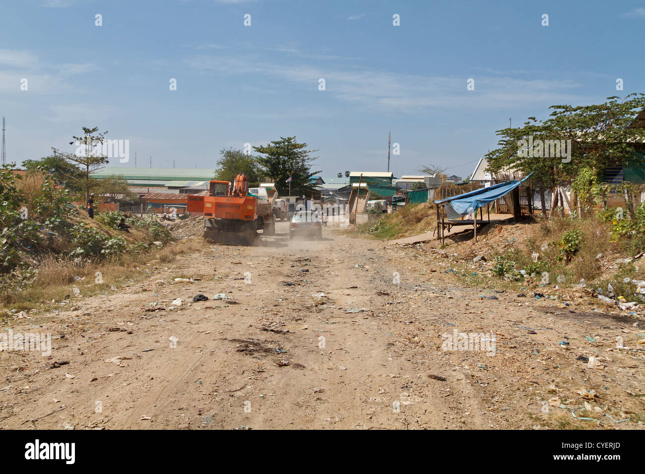 View over the renowned Dump Site Stung Meanchey in Phnom Penh, Cambodia ...