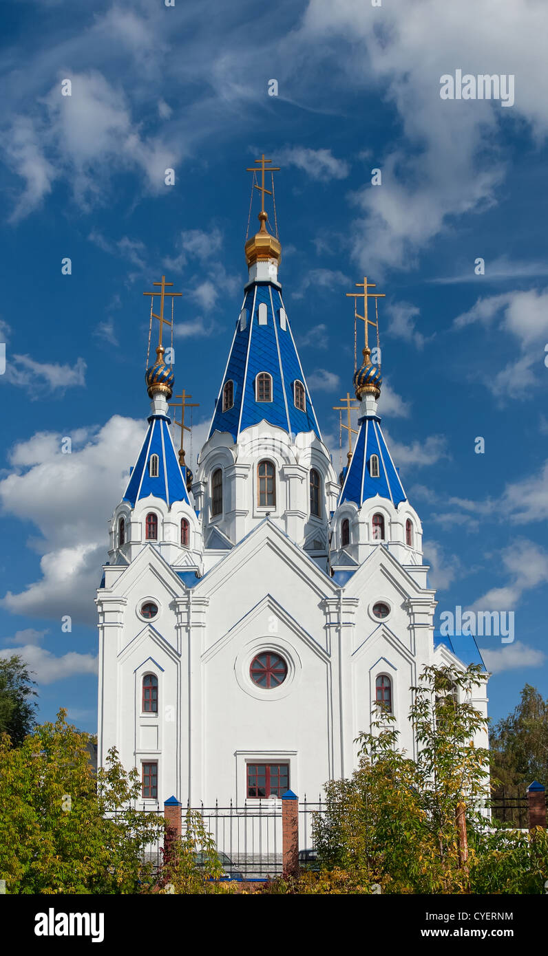 Small Christian orthodox church in Samara, Russia Stock Photo - Alamy