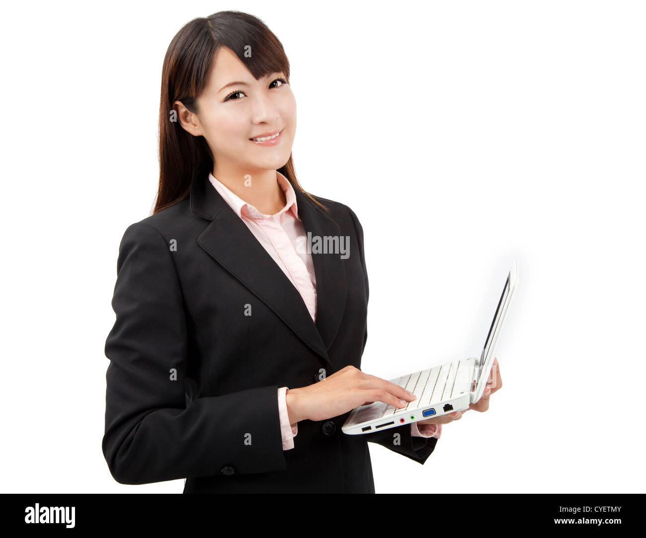 smiling asian business woman holding laptop Stock Photo - Alamy smiling asian business woman holding laptop Stock Photo - Alamy