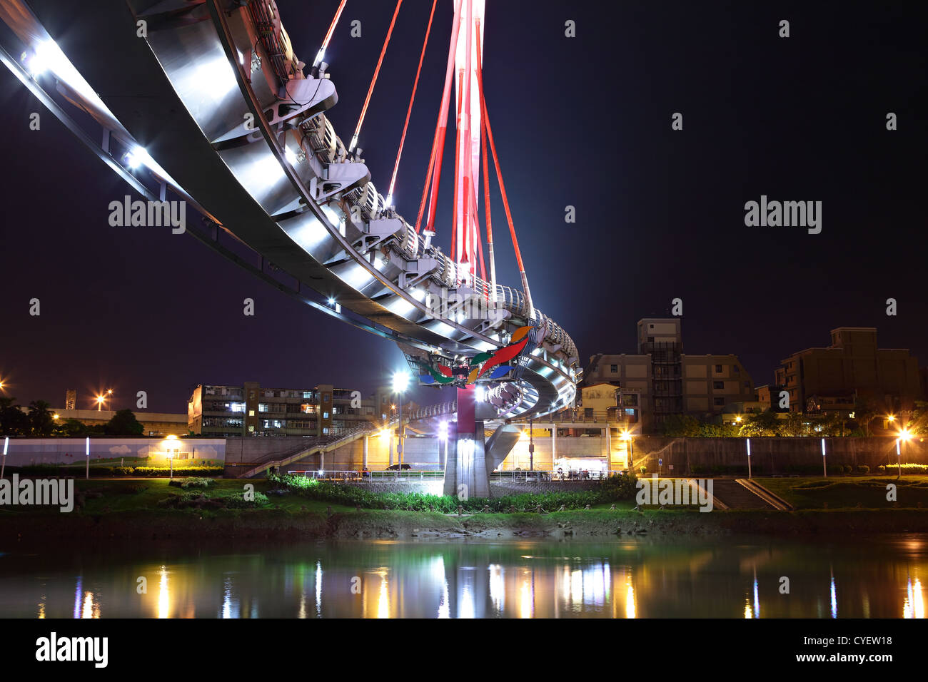 bridge at night in Taiwan Stock Photo - Alamy