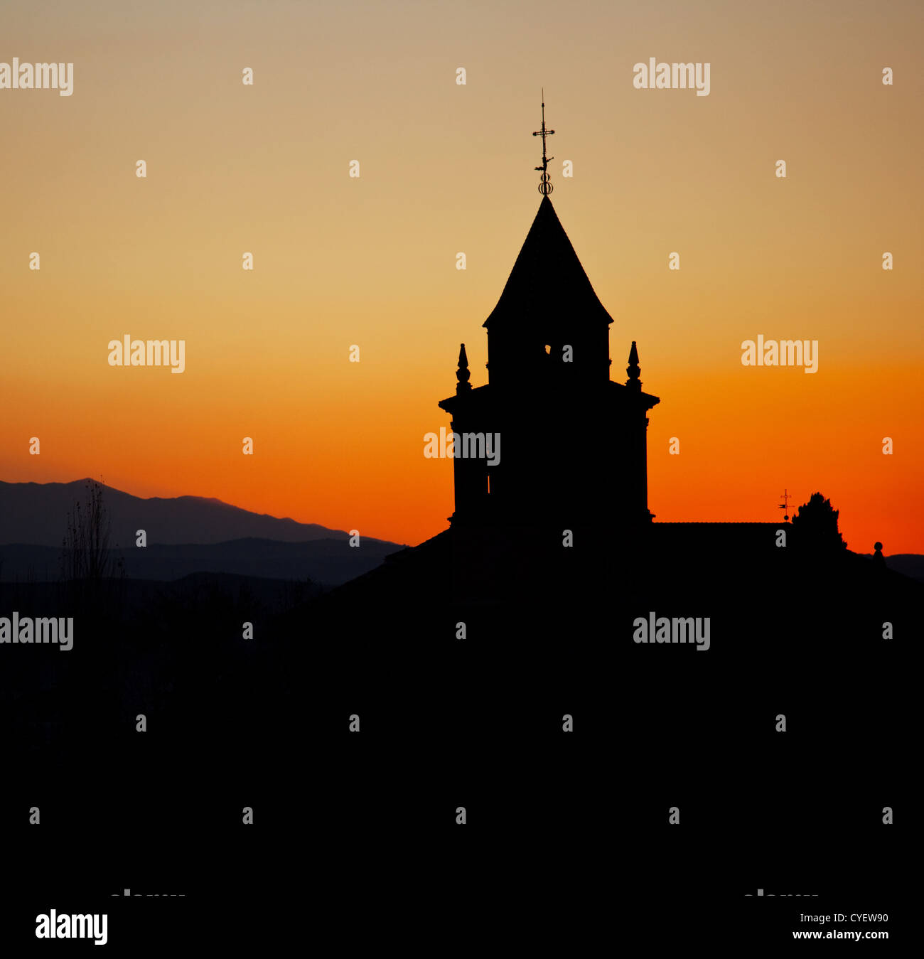 Monastery silhouette hi-res stock photography and images - Alamy