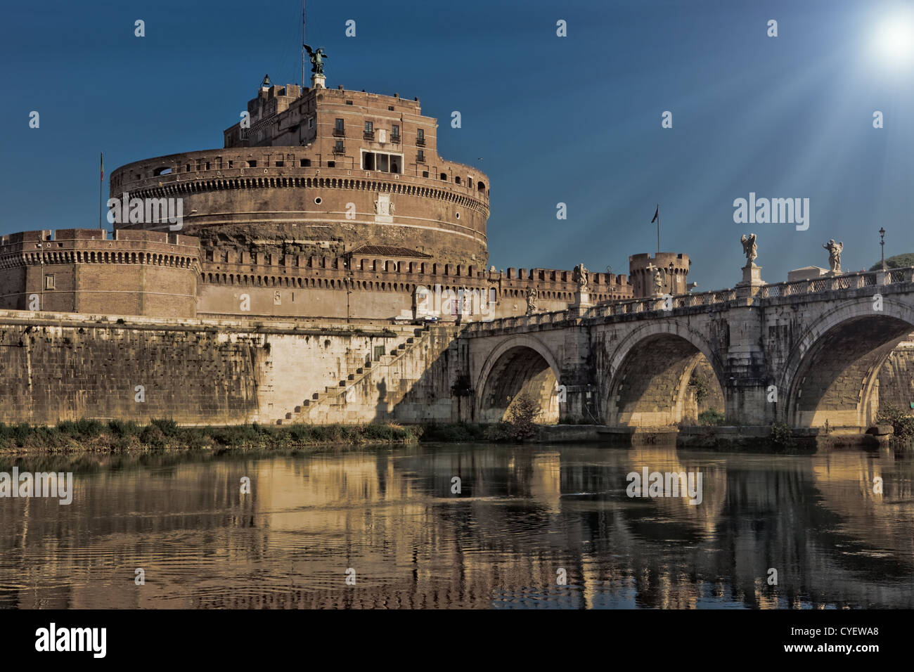 photo of the famous saint Angels castle in rome Stock Photo - Alamy