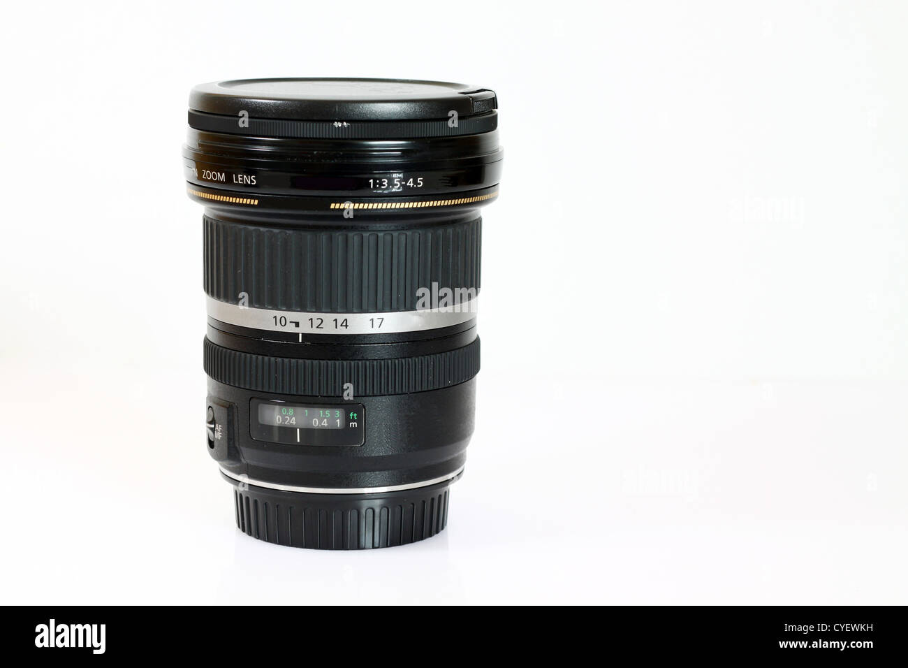 Wide angle lens isolated on white background Stock Photo - Alamy