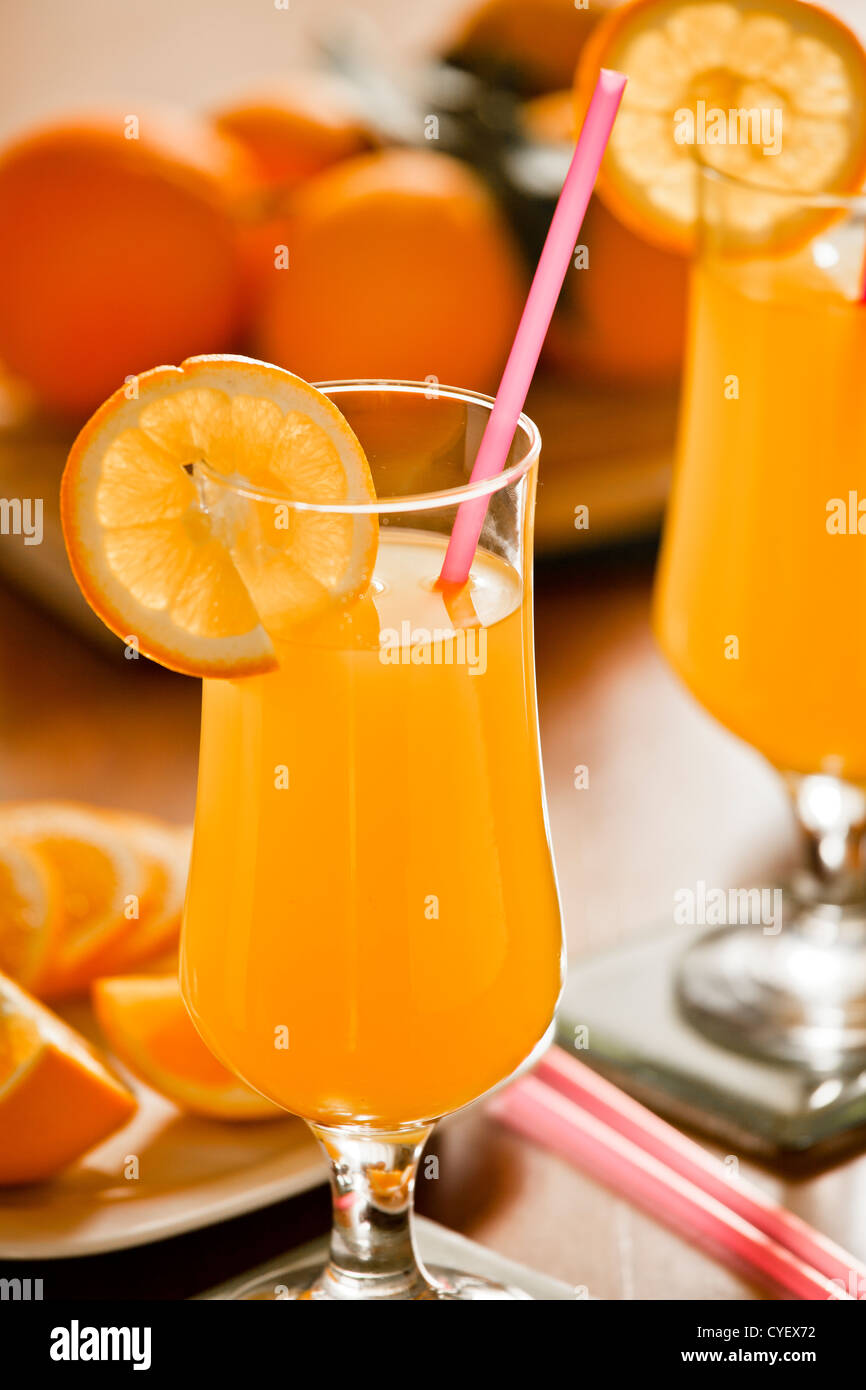 Fresh Orange Juice Breakfast Stock Photo - Alamy