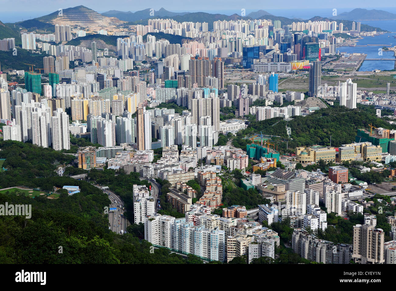 Hong Kong crowded building city Stock Photo - Alamy