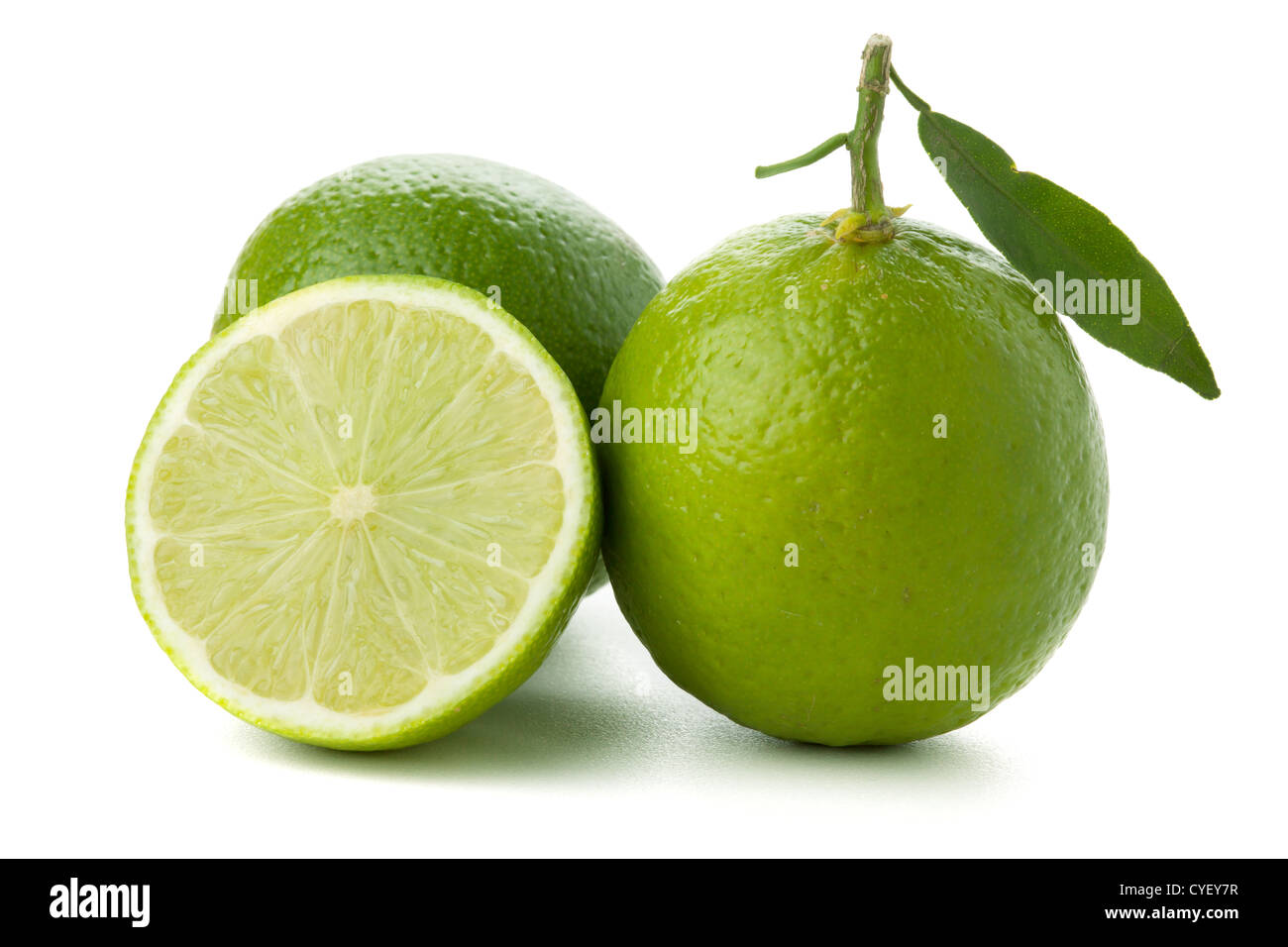 Two limes on white hi-res stock photography and images - Alamy