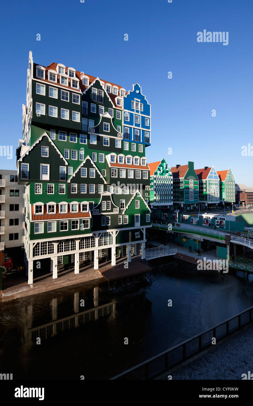 The Netherlands, Zaandam, Inntel Hotel. Background town hall Stock ...