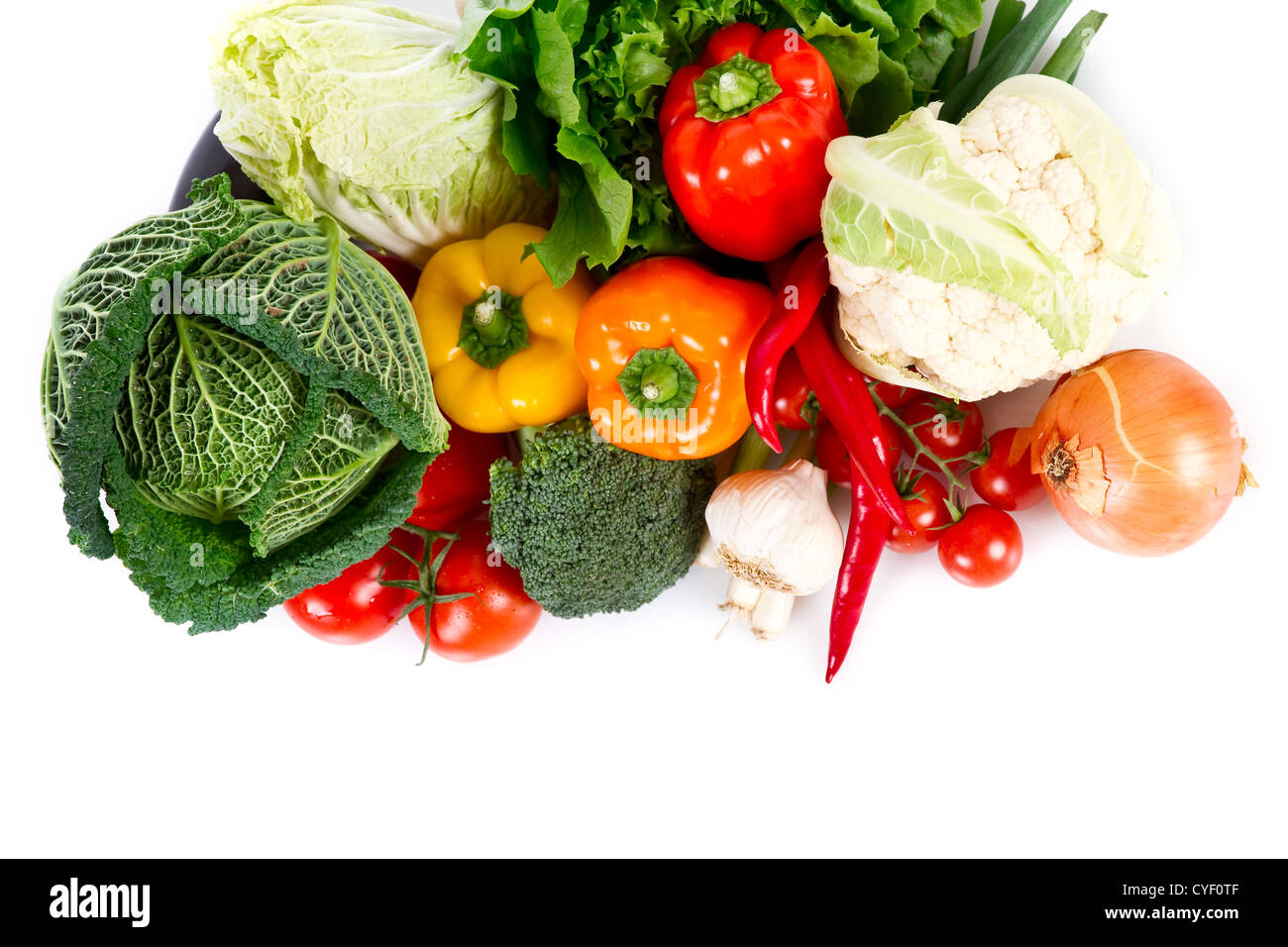 Vegetables isolated over white Stock Photo - Alamy