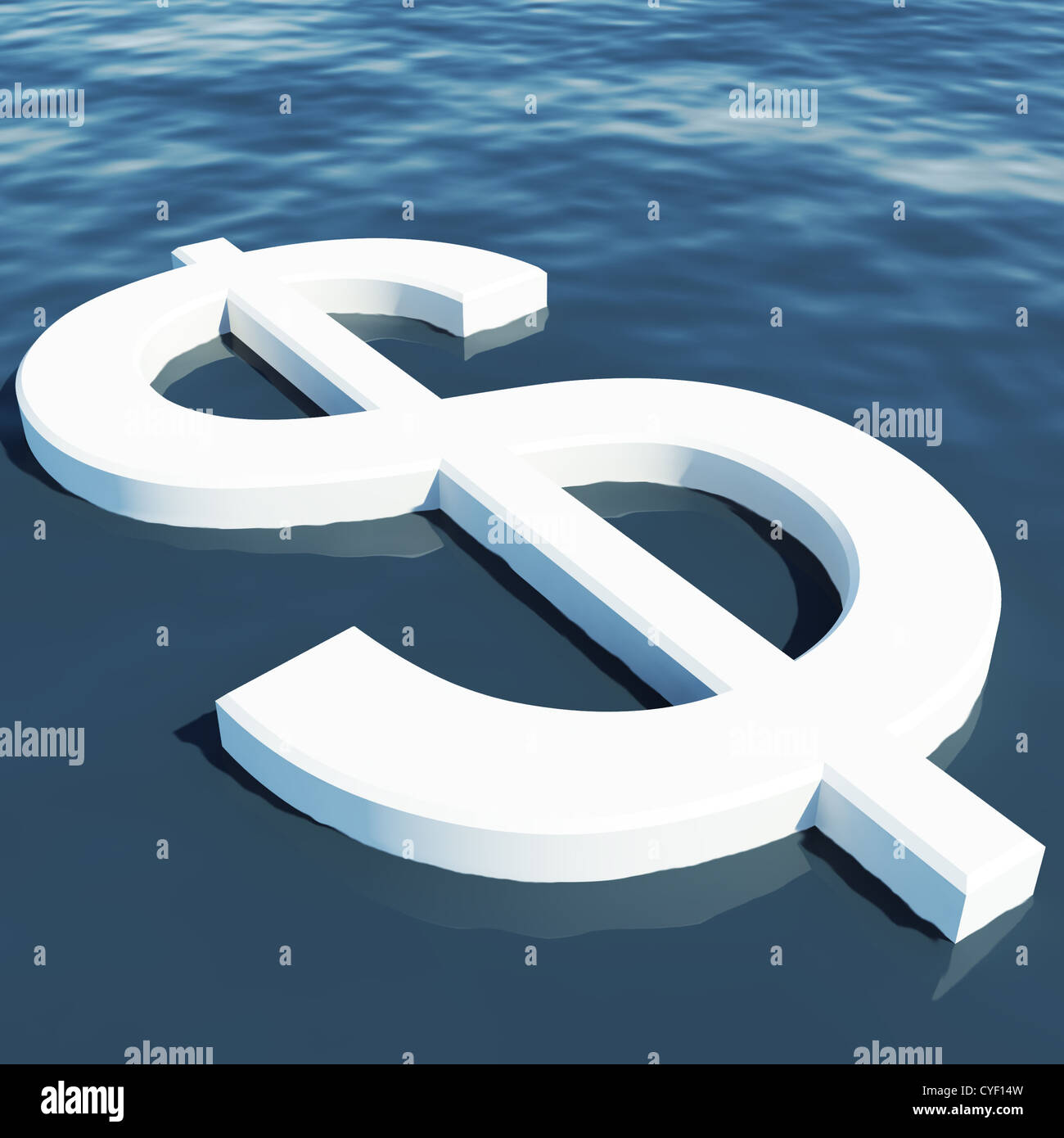 Dollar Floating Showing Money Wealth Or Earning Stock Photo - Alamy