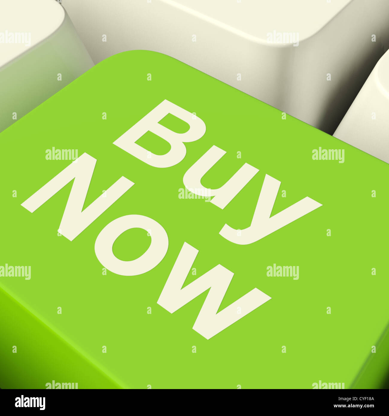 Buy Now Computer Key In Green Showing Purchase And Online Shopping ...