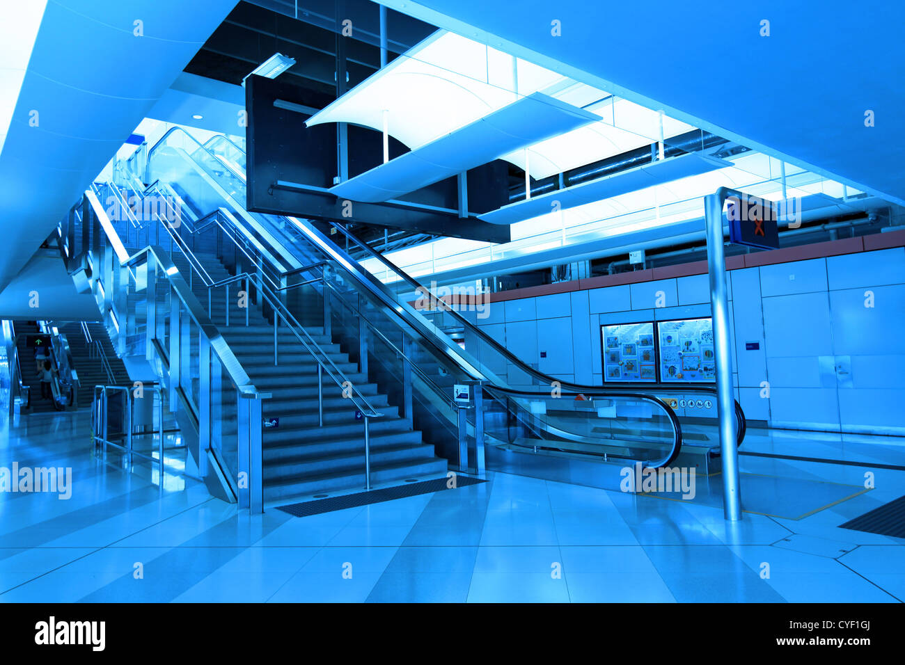 Stairs in train station Stock Photo - Alamy