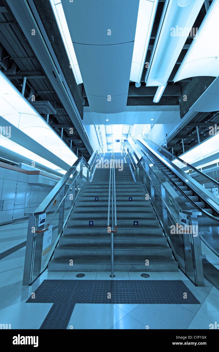 Stairs in train station Stock Photo - Alamy
