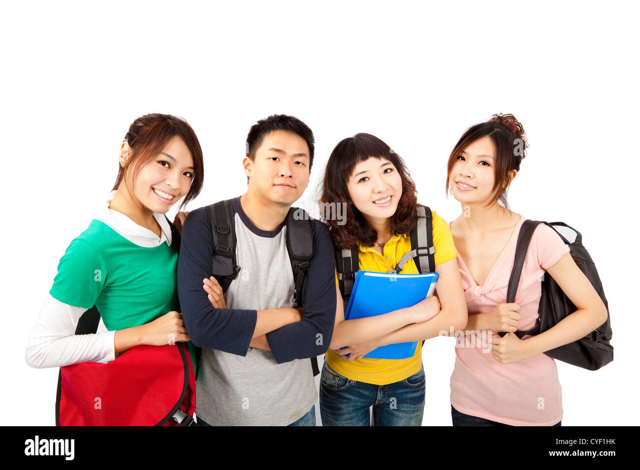 Group of happy friends smiling Stock Photo - Alamy