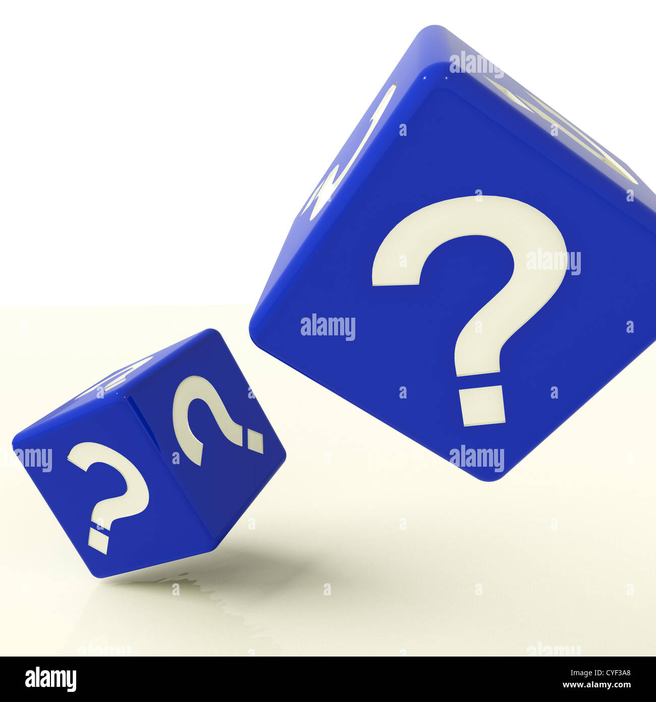 Question Mark Blue Dice As Symbol For Questions And Answers Stock Photo ...