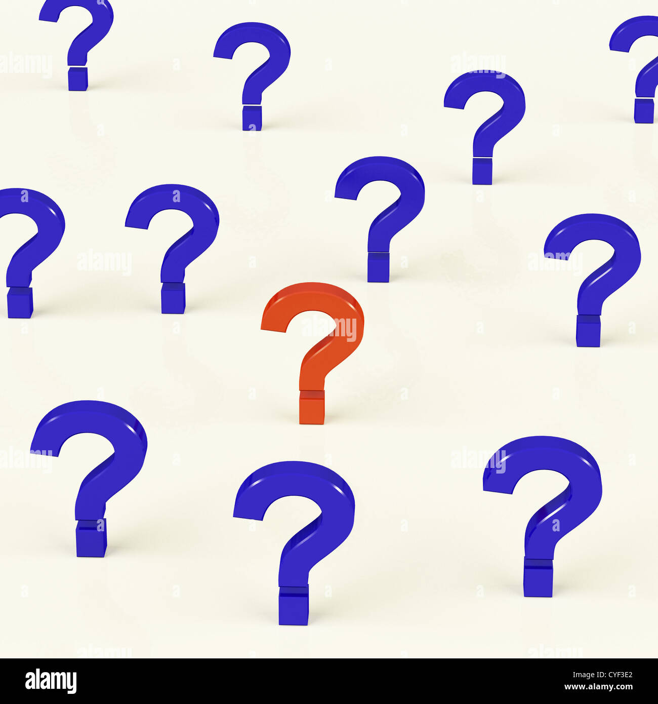 Multiple Blue And Red Question Marks As Symbol For Questions And ...