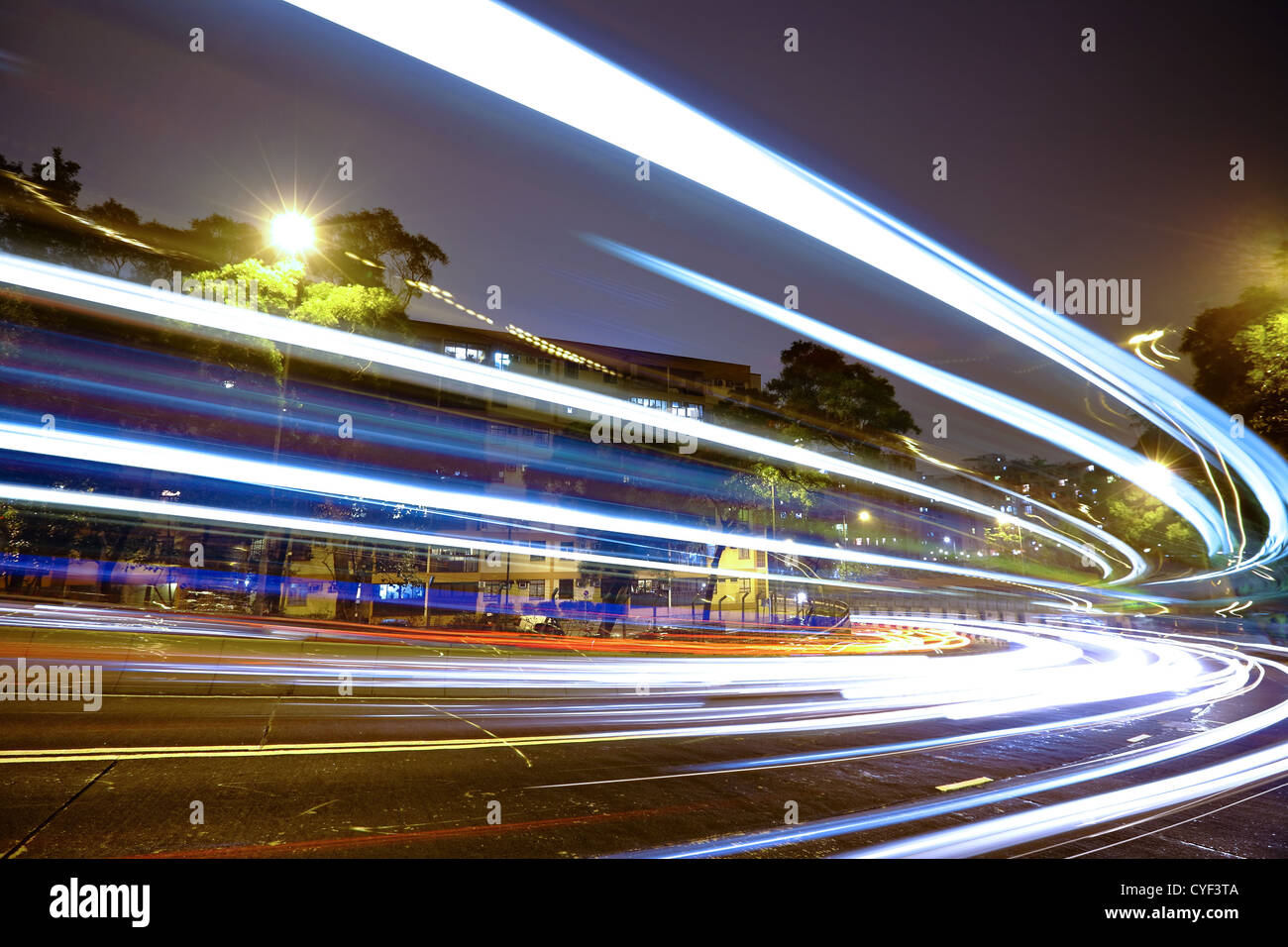 highway light trails Stock Photo - Alamy